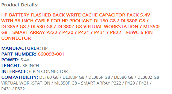 HP 1GB P-SERIES SMART ARRAY FLASH BACKED CACHE | BPC Technology