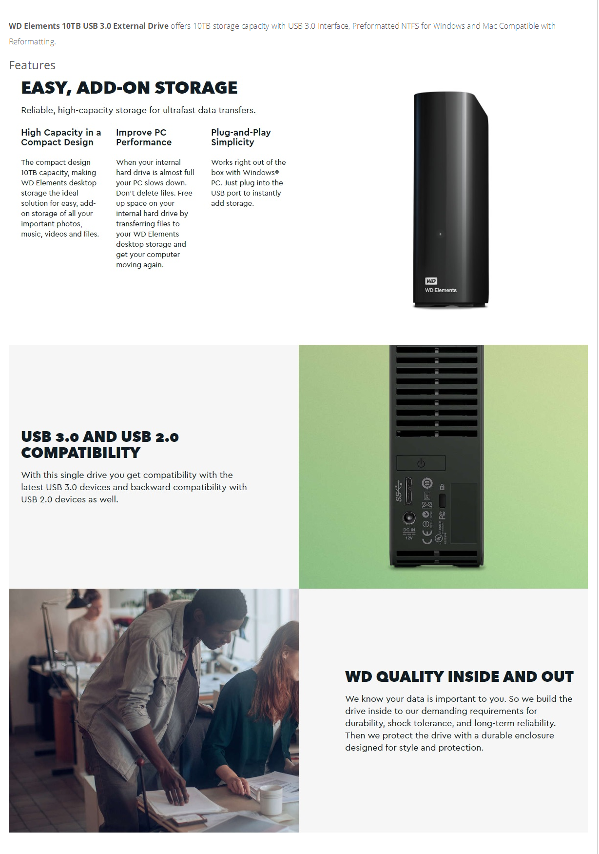 WD Elements Desktop 10TB hard drive | BPC Technology